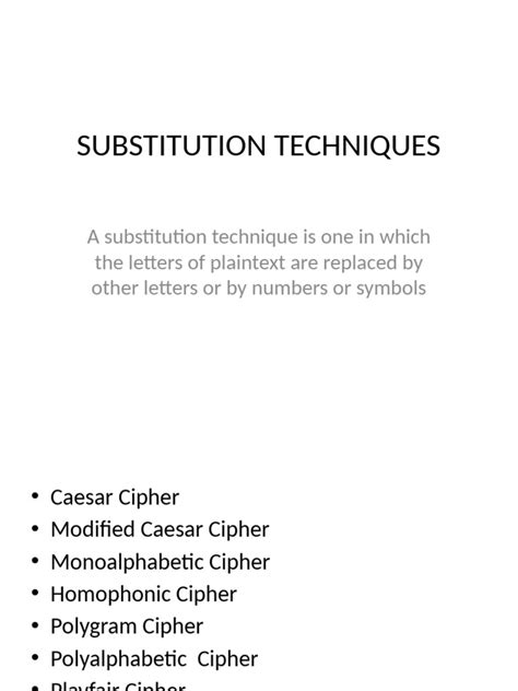 Tycs Unit 1 Substitution Cipher Pdf