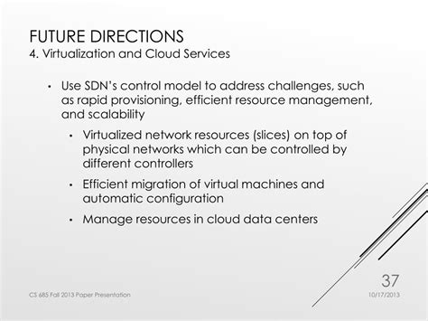 Ppt A Survey Of Software Defined Networking Past Present And Future Of Programmable