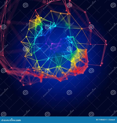 Abstract Molecular Structure On Dark Background Stock Illustration Illustration Of Information