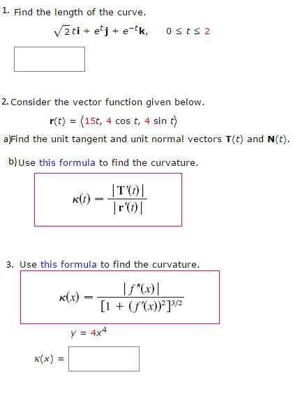 Solved Find The Length Of The Curve Square Root 2ti E Tj Chegg Com