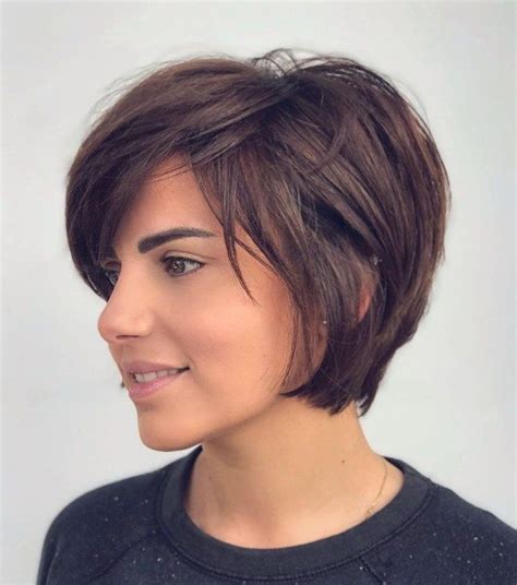 Thick Messy Bixie For Girls Pixie Bob Haircut Bob Haircut With Bangs