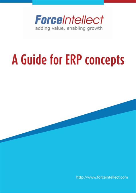 Pdf A Guide For Erp Concepts Erp For Manufacturing Erp For Dokumen Tips
