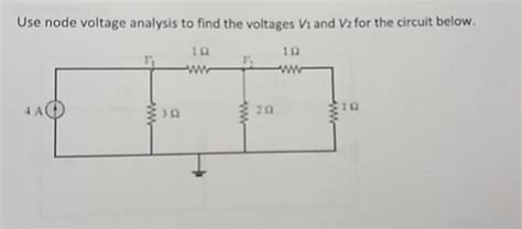 solved use node voltage analysis to find the voltages vi and
