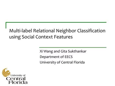 ppt multi label relational neighbor classification using social context features powerpoint