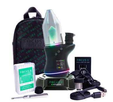 Focus V Carta 2 Full Kit E Rig Case Wireless Charger And Dry Herb Tank