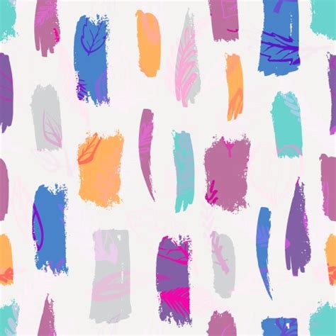 Geometric Abstract Brush Shape Seamless Pattern Vector Image Geometric Abstract Brush Shape Seamless Pattern Vector Image