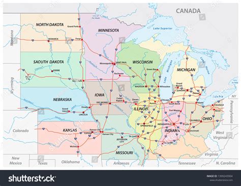 Map Of The Midwest Region Rivers