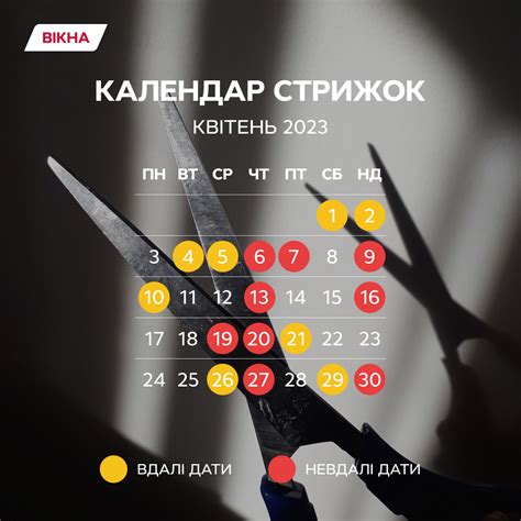 Хочеться експериментів зі стилем Вибирай правильну дату календар стрижок на квітень 2023