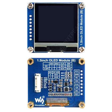 寸OLED显示屏模块黑白 SPI I C通信适用于Arduino 树莓派 STM