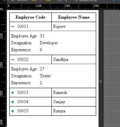 Responsive Gridview Using Footable