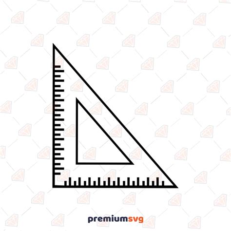 Triangle Ruler Svg Vector File Measuring Tools Svg Clipart Premiumsvg