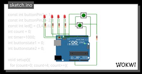 Percobaan 2 Latihan 3 Wokwi Esp32 Stm32 Arduino Simulator