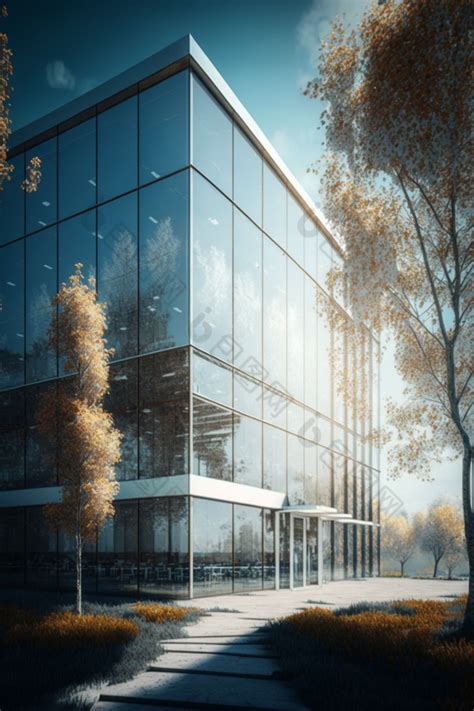 玻璃反射建筑摄影高级感纹理超现实图片 包图网