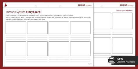 Immune System Storyboard Beyond Secondary Science