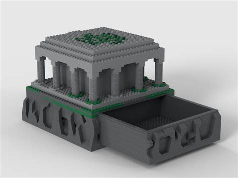 [bank building with secret drawer opened with a passcode] [bricklink]
