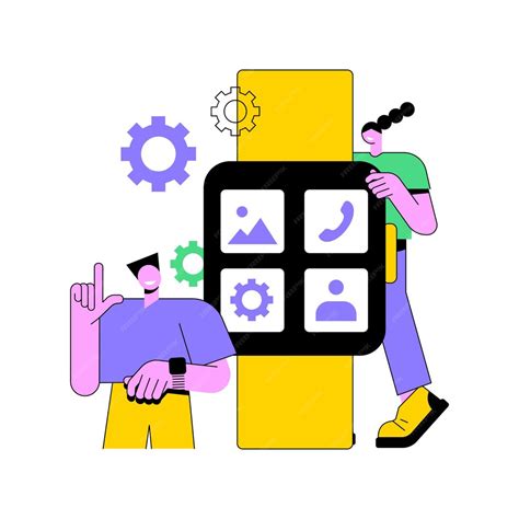 Premium Vector Wearable Mobile App Development Abstract Concept Vector Illustration