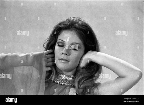 Argentine Model And Actress Graciela Alfano During A Film Shooting In Buenos Aires Circa 1970s