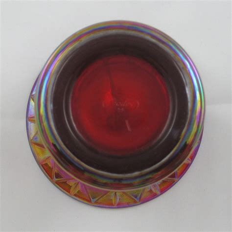 Fenton Red C9778 Rn Carnival Glass Candle Votive Carnival Glass