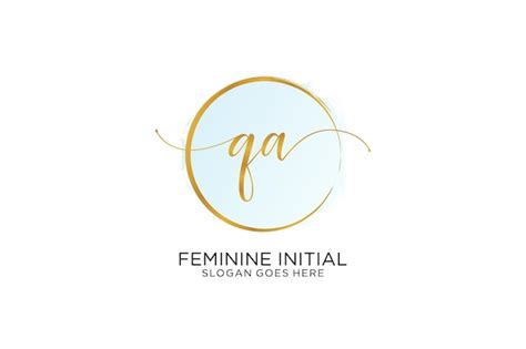 Premium Vector Initial Qa Handwriting Logo With Circle Template Vector Signature