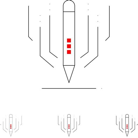 Digital Art Digital Art Education Bold And Thin Black Line Icon Set 14871797 Vector Art At Vecteezy