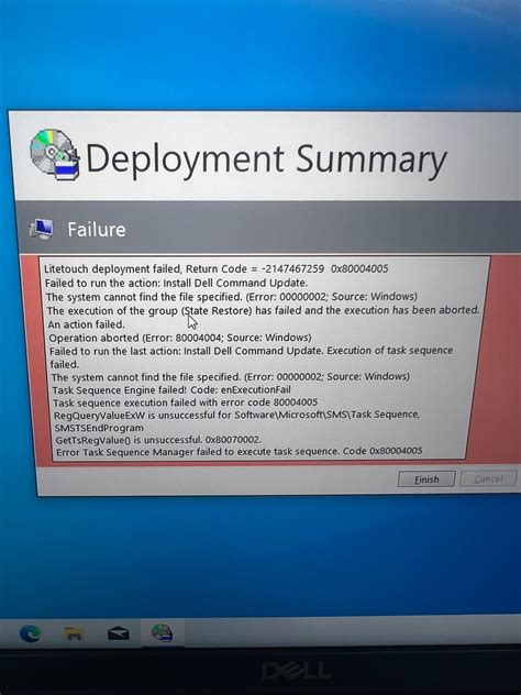 Dell Command Update Install And Run Via Task Sequence Not Working Rmdt