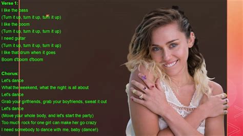 Lets Dance Miley Cyrus Lyrics Youtube