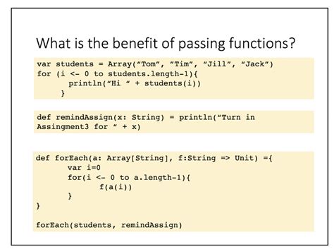 Solved What Is The Benefit Of Passing Functions Var