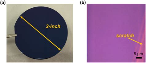 Monolayer Ws2 Films Grown On Sio2 Si Substrates A Photo Of A 2 Inch