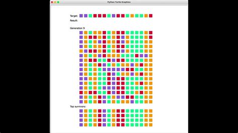 Genetic Algorithm Visualization By Turtle Graphics Youtube