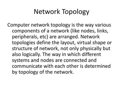 Network Topology And Its Types Bus Topology Pptx