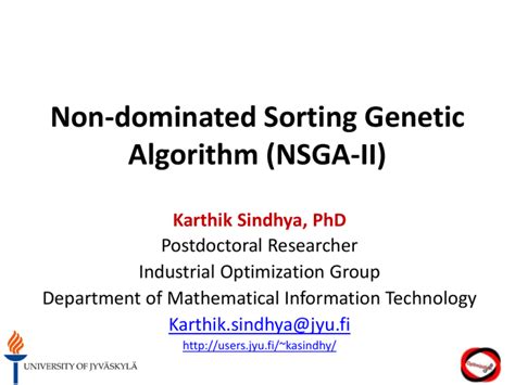 Nsga Ii Algorithm Non Dominated Sorting Genetic Algorithm