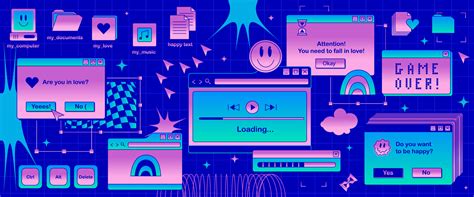 The Screen Of An Old Retro PC In The Y2k Style Retro Wave And Vaporwave Background Bright