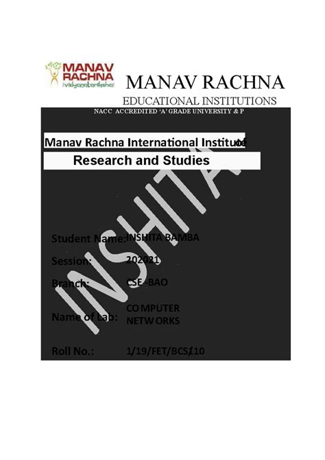 Cn File Computer Network Practical File Btech 2nd Year 4th Semester