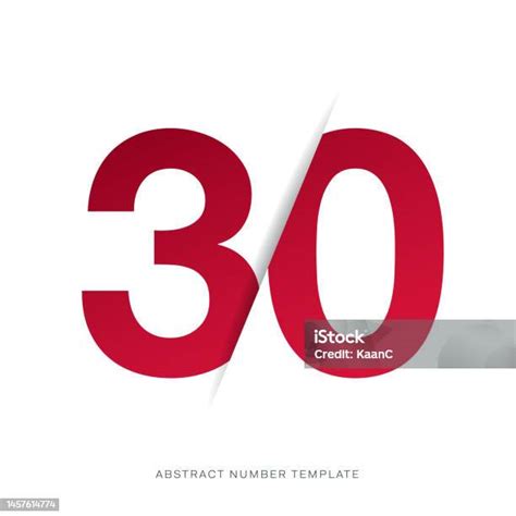 빨간색 그라데이션 색상 추상 번호 템플릿입니다 기념일 번호 템플릿 격리 기념일 아이콘 레이블 기념일 기호 벡터 스톡 일러스트 레이 션 기념일에 대한 스톡 벡터 아트 및 기타
