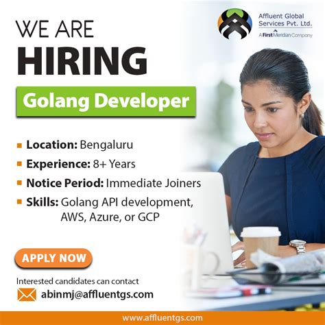 Nowhiring Hiring Golangdeveloper Developer Aws Careeropportunities Affluent Global Services