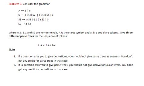 Solved Problem Consider The Grammar AScS A S B S A Chegg