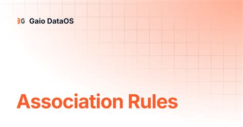 Association Rules Gaio Dataos