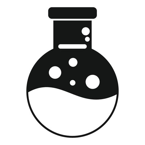 Round Bottom Flask Containing Bubbling Liquid Icon 49780658 Vector Art