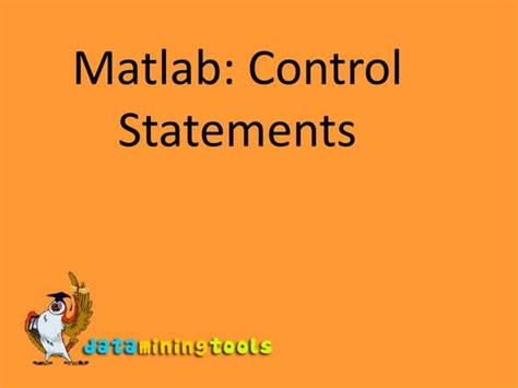 Matlab Control Statements Ppt