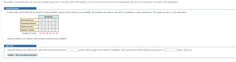 Solved Using The Borda Count Method Which Babe Should Be Chegg Com