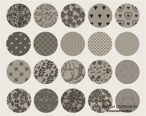 Lace Texture Brushes Procreate Lace Brush Set Procreate Etsy