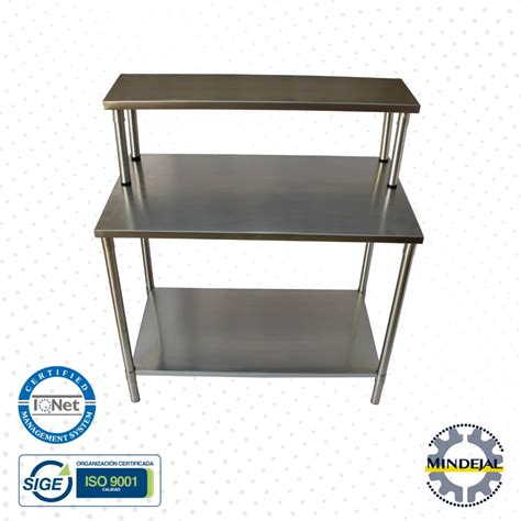 Mesa Con Repisa Acero Inoxidable Mindejal Fabricación De Muebles De Acero Inoxidable En Mexico
