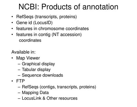 Ppt Genome Annotation And Databases Powerpoint Presentation Free