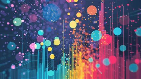 Big Data Flowing In Cyberspace With Colorful Bokeh Effect Stock Image Image Of Lights
