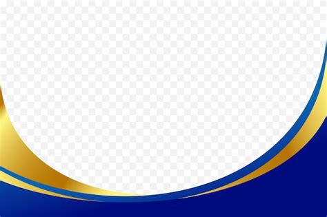 Premium Vector Luxurious Blue And Gold Curved Vector Background Border For Elegant Header And