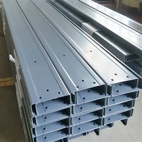 C型钢制造抗震支架热浸锌c型槽钢光伏支 架配件连接件镀锌檩条