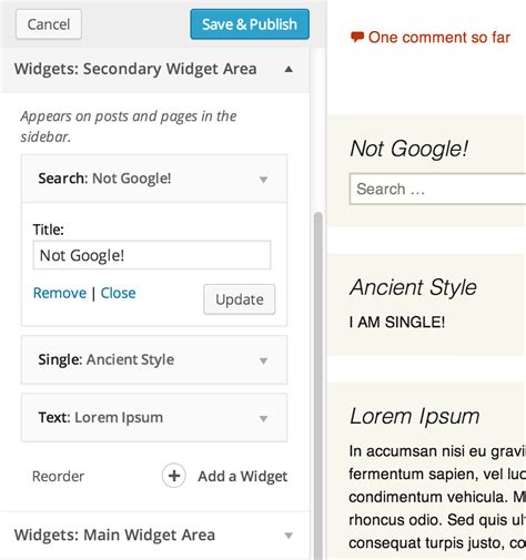 Widget Customizer Feature As Plugin Merge Proposal Make Wordpress Core