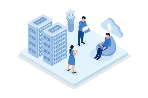 Premium Vector Big Data And Cloud Computing Isometric Vector Modern