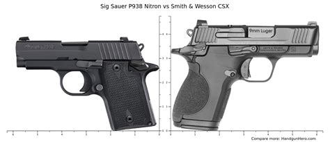 Sig Sauer P Nitron Vs Smith Wesson CSX Size Comparison Handgun Hero