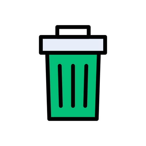 Trash Bin Vector Stall Lineal Color Icon
